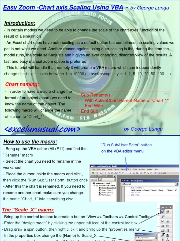 Easy Zoom | PDF | Microsoft Excel | Visual Basic For Applications