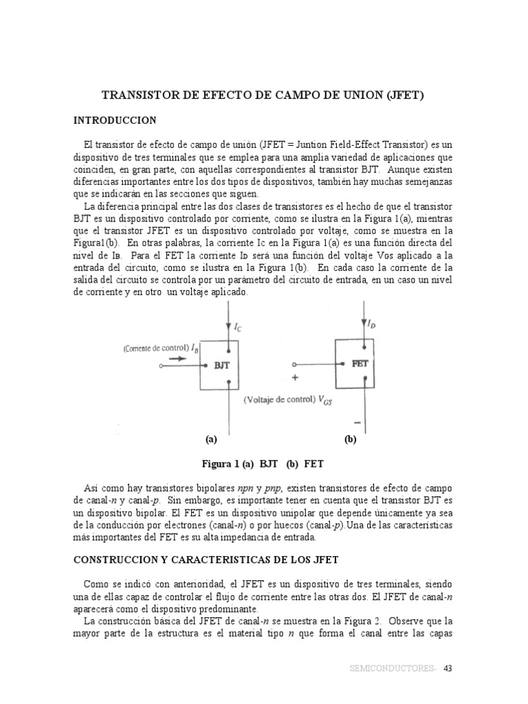 FET'S | PDF | Transistor | Transistor de unión bipolar