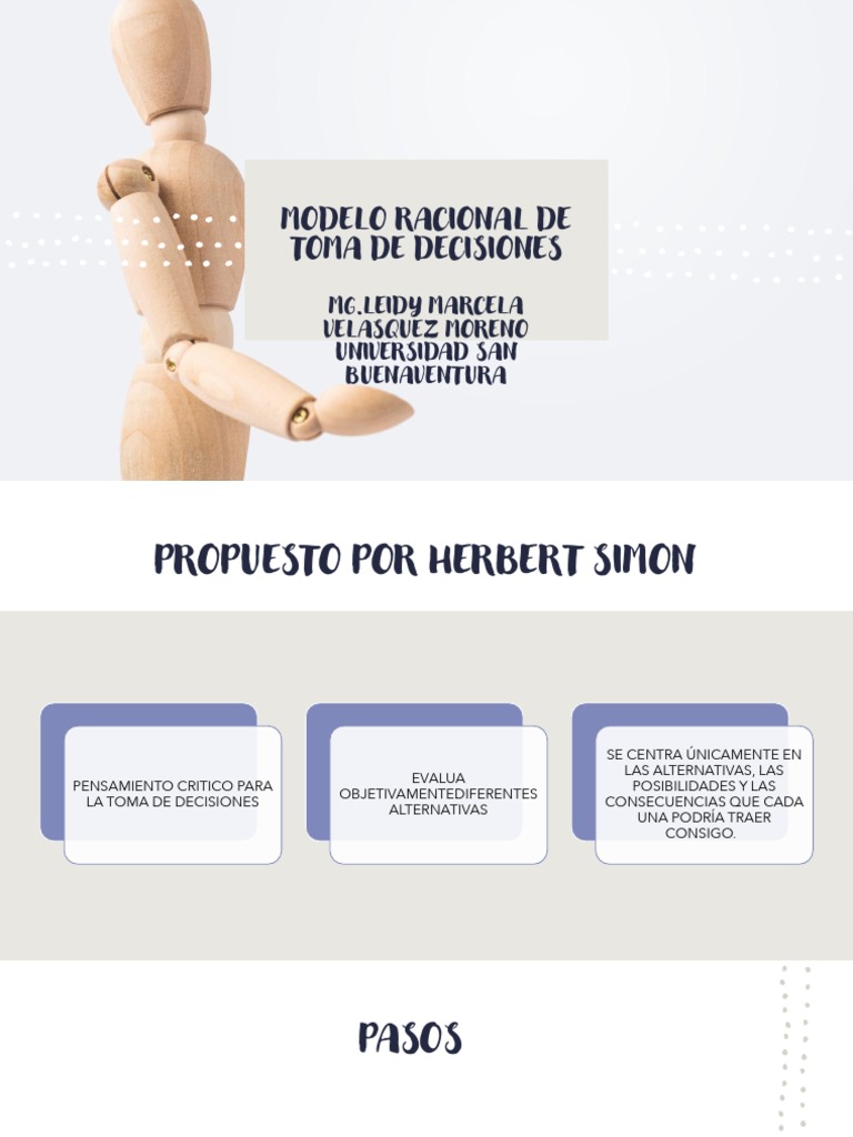 Modelo Racional de Toma de Decisiones | PDF | Toma de decisiones