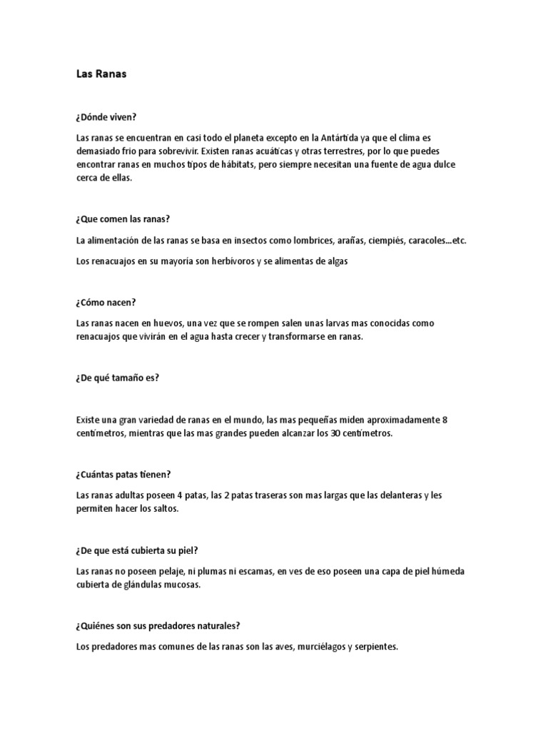 Las Ranas | PDF
