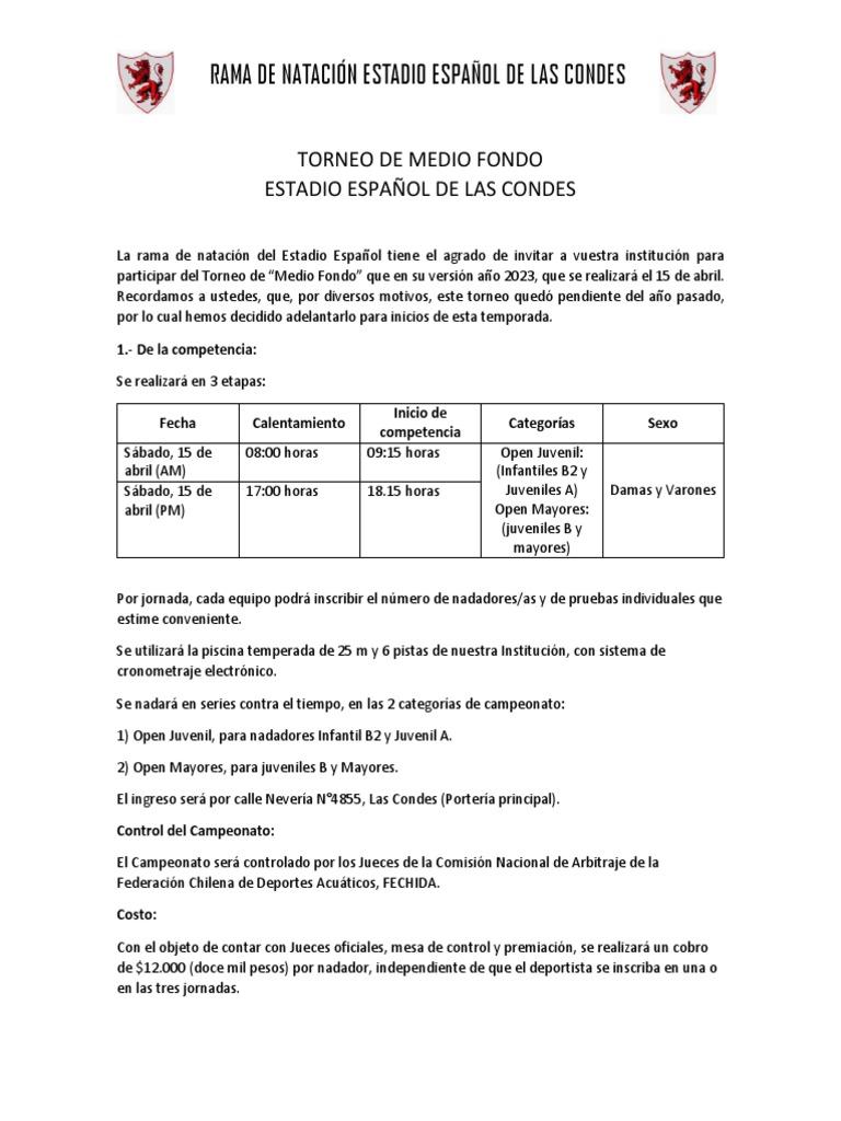 Convocatoria Medio Fondo 2023 - VF-1 | PDF