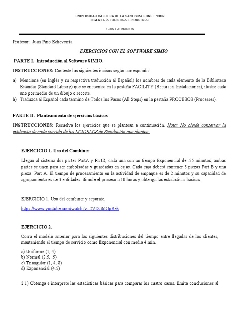 Guia Ejercicio - SIMIO | PDF