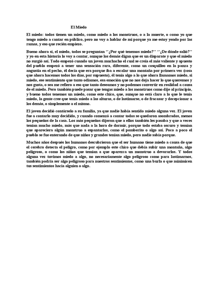 El Origen del Miedo en los Niños | PDF