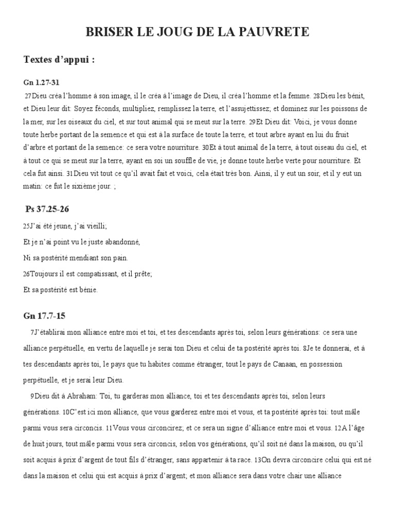 Briser le joug de la pauvreté | PDF | Pauvreté | Pauvreté et sans-abri