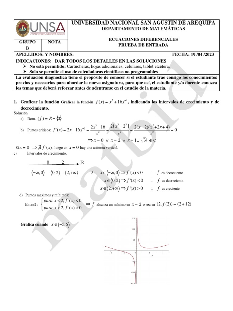 Prueba de Entrada Edo 2023-A Solucionario PDF | PDF | Cantidades fisicas | Ciencias fisicas
