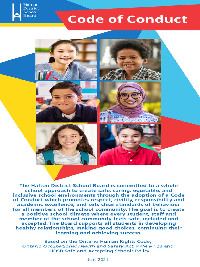 HDSB Code of Conduct | PDF | Schools | Bullying