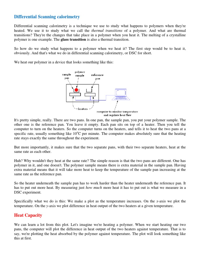 DSC Analysis of Polymer Thermal Transitions | PDF | Differential ...