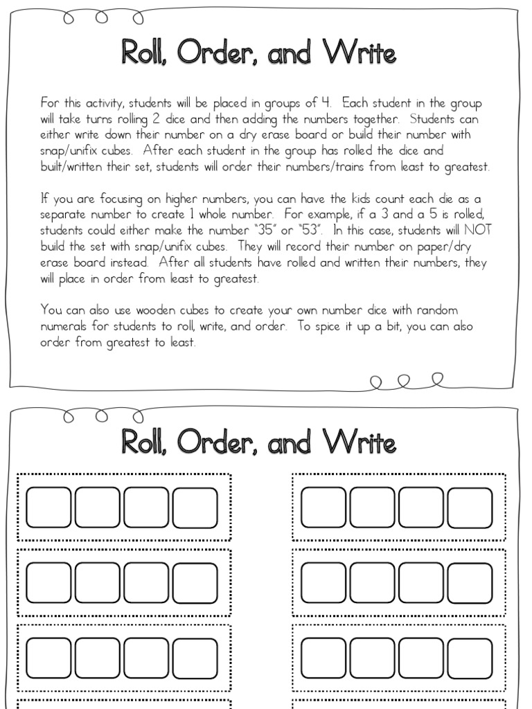 Roll Order Write | PDF