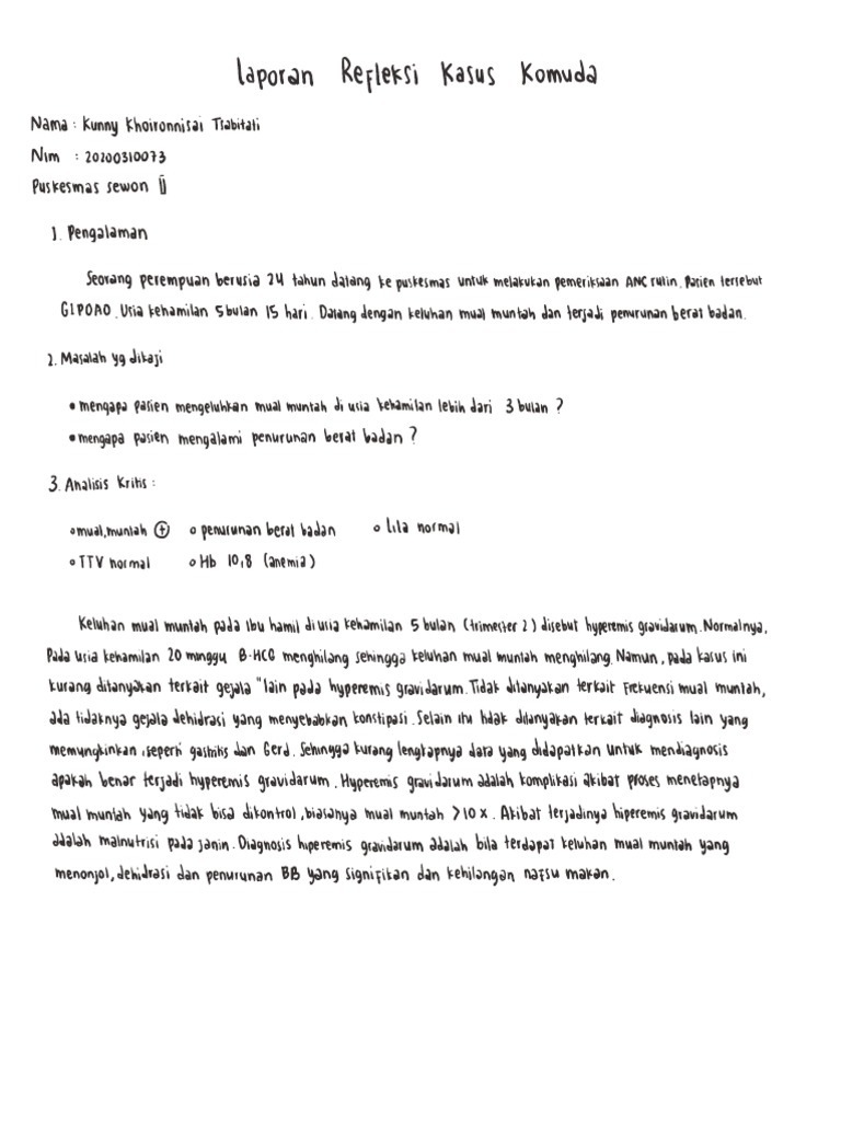 Laporan Refleksi Kasus Komuda Blok 18 | PDF