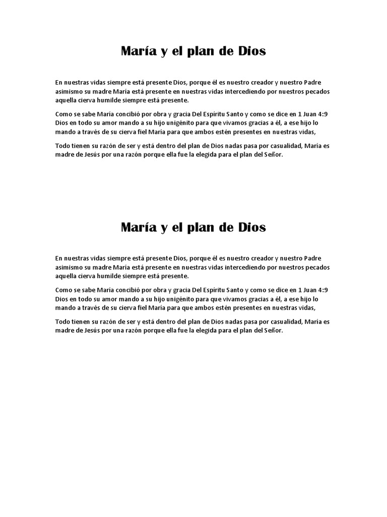 María y El Plan de Dios | PDF | Religión y espiritualidad