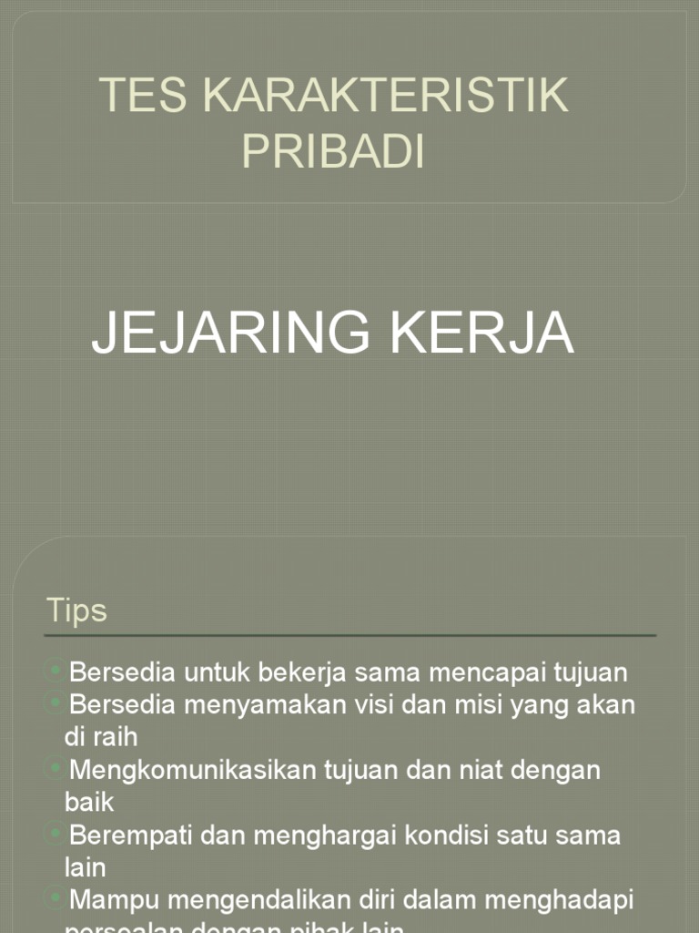 Materi 4 TKP JEJARING KERJA Salinan | PDF