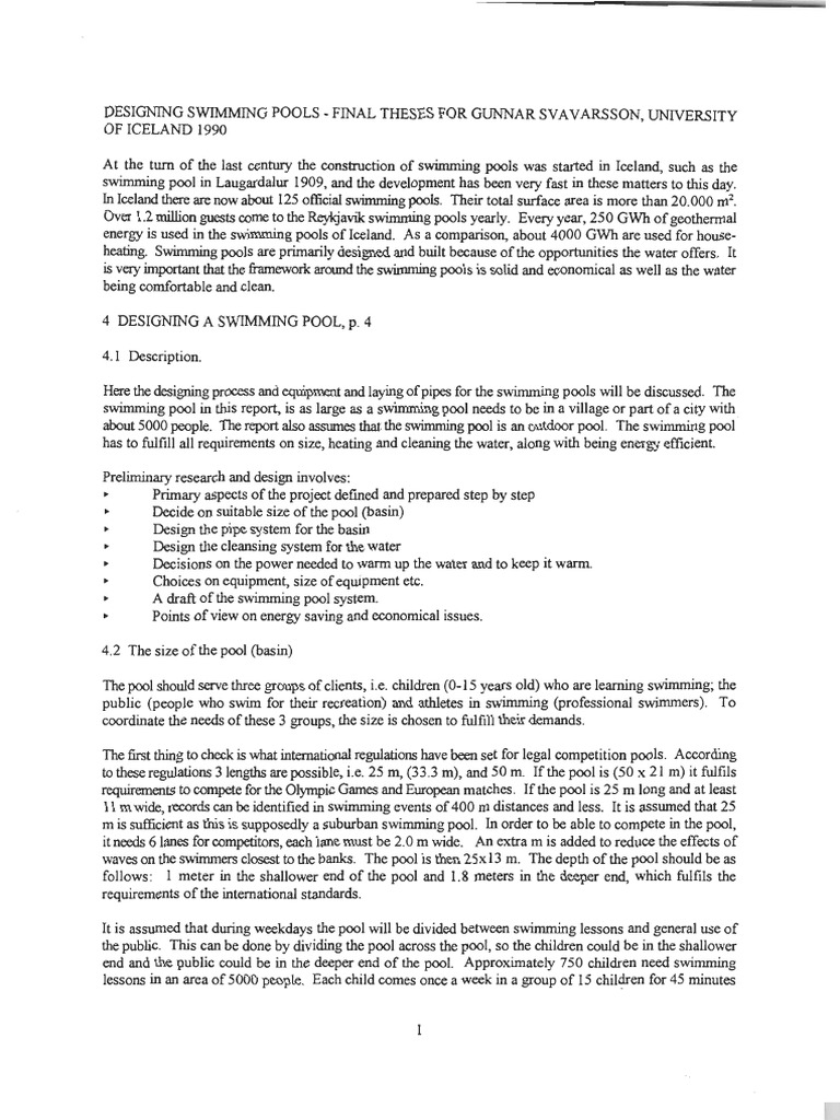 Designing Swimming Pools | PDF