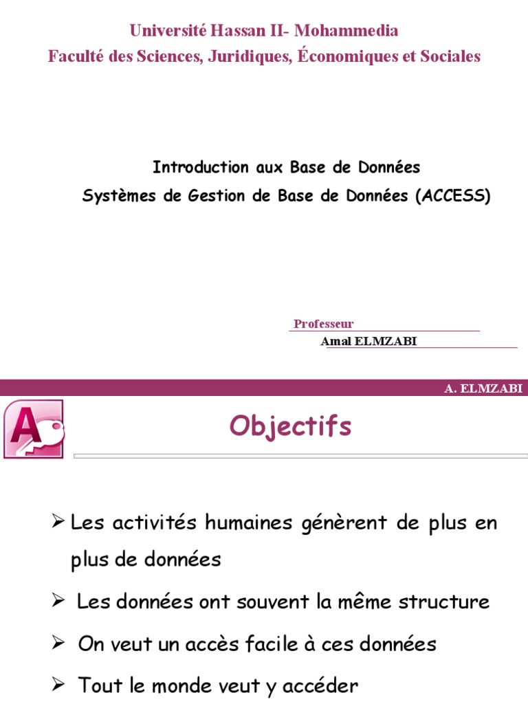 Cours BD AccessTC | PDF | Bases de données | Microsoft Access