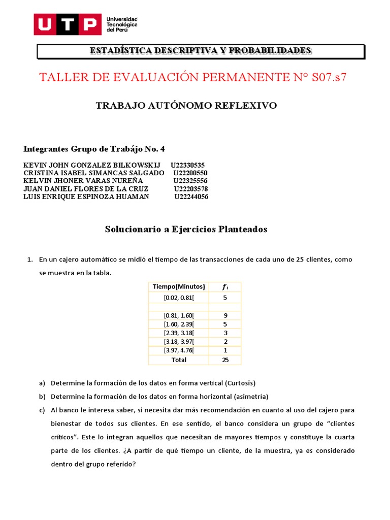 S07.s7 - Ejercicos Resueltos | PDF | Desviación Estándar | Cuantil