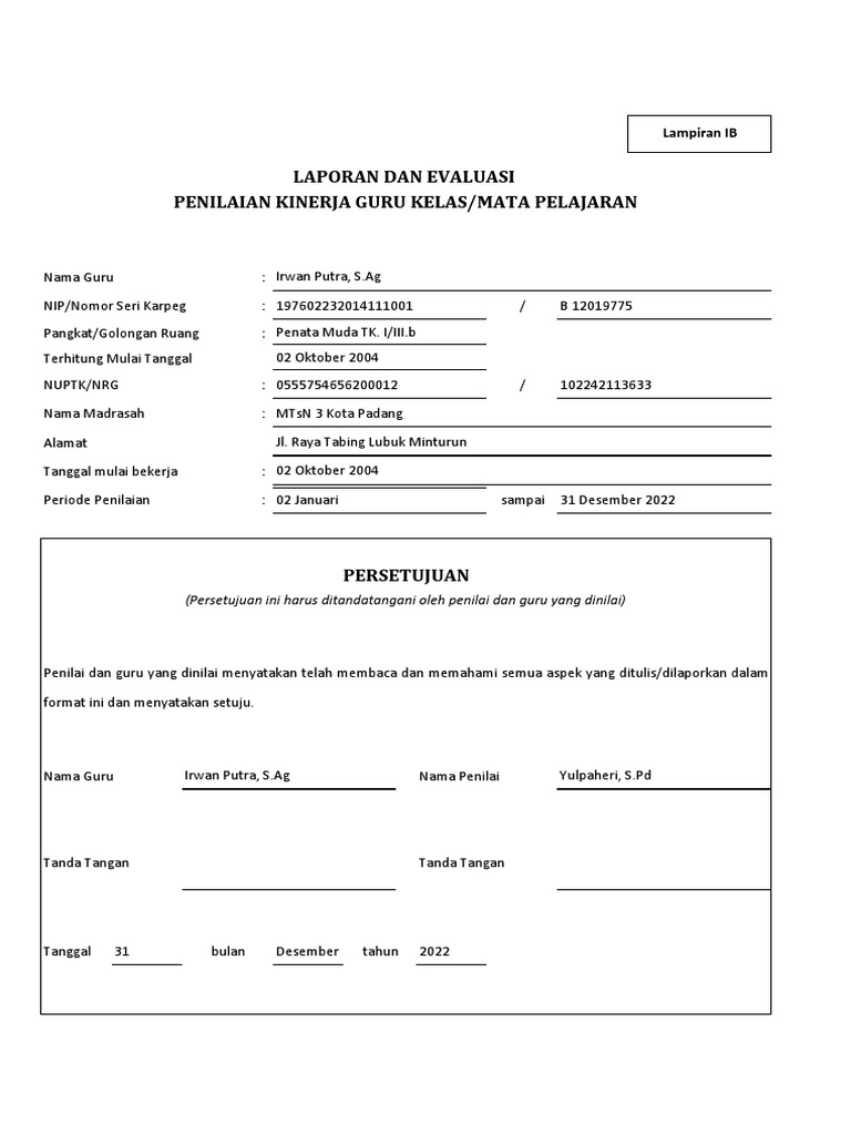 APLIKASI PKG 1B 2022 Irwan Putra | PDF
