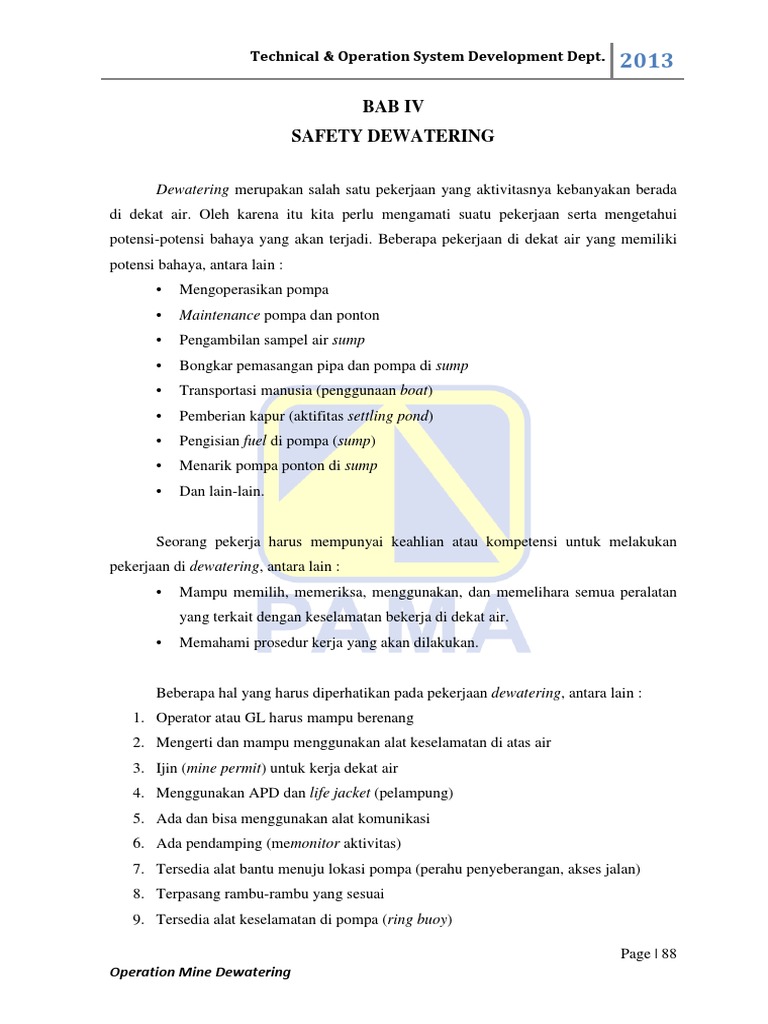 Safety Dewatering PDF | PDF