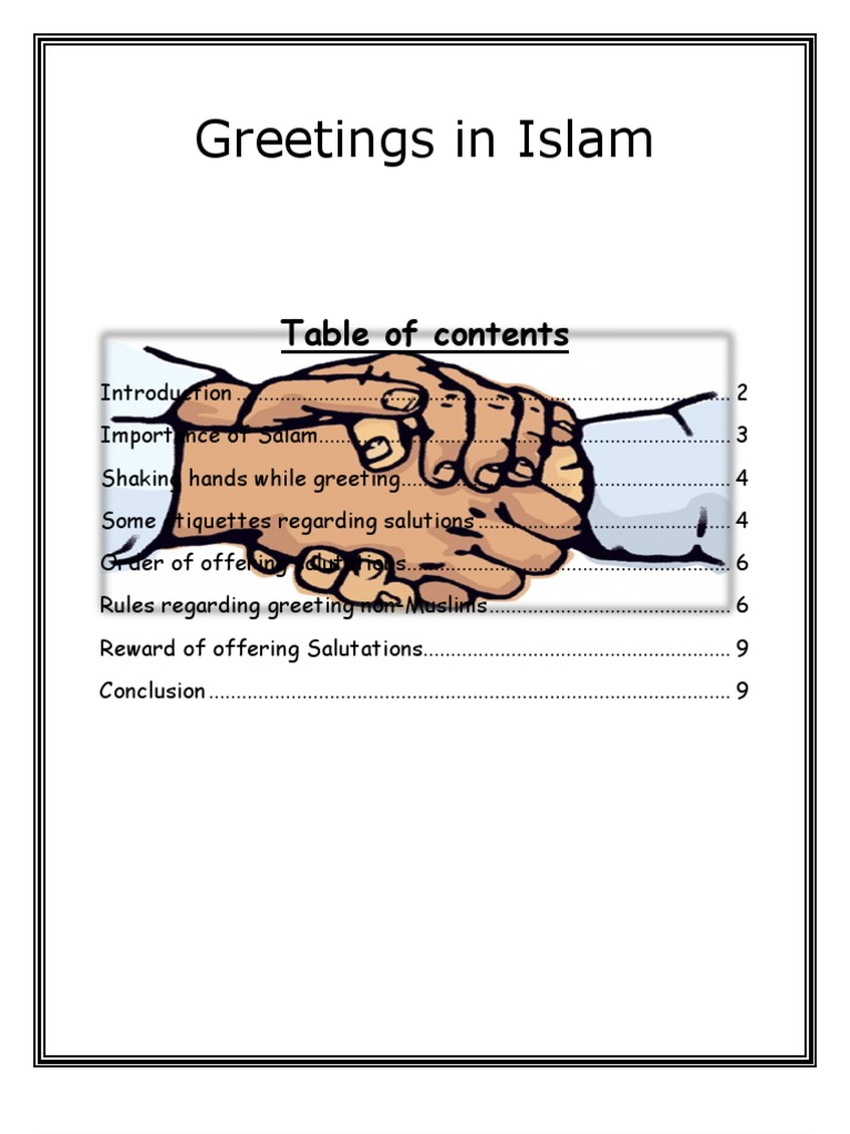 Greetings in Islam | PDF | Muhammad | Hadith