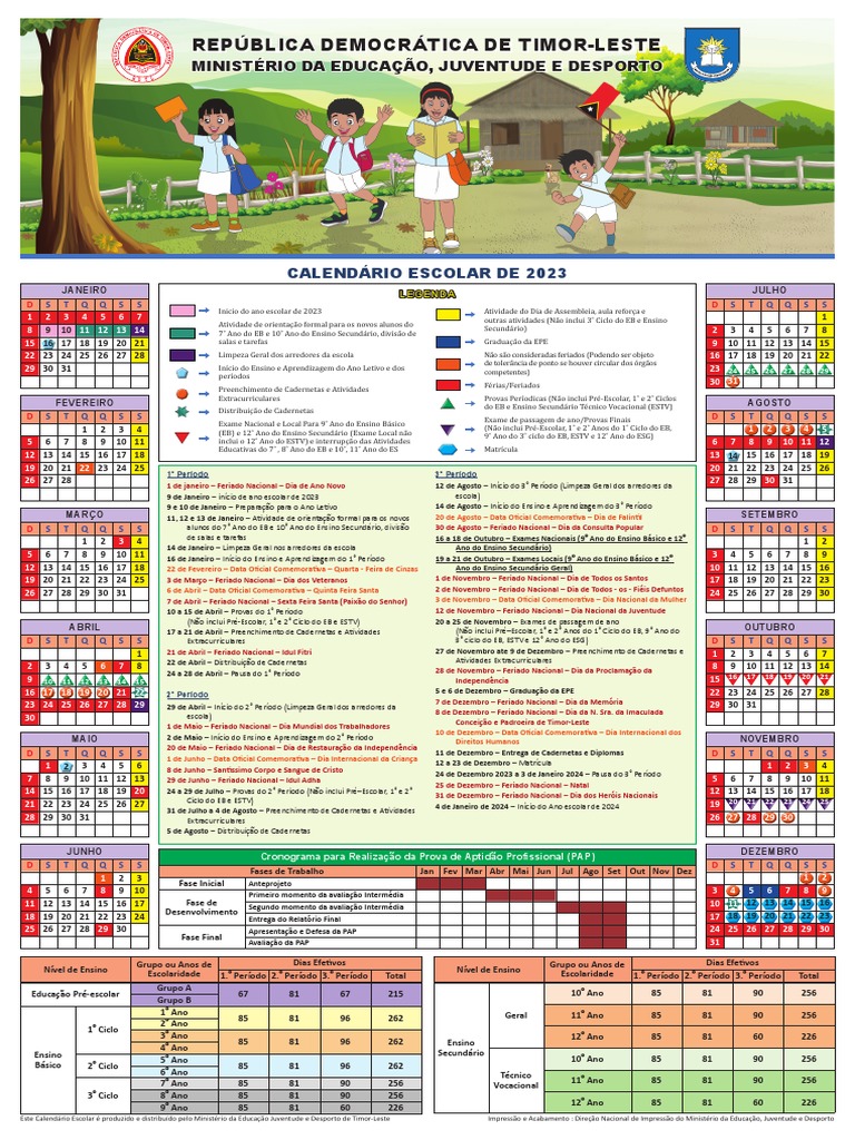 Calendario MEJD 2023 PDF | PDF | Ensino médio | Ensino