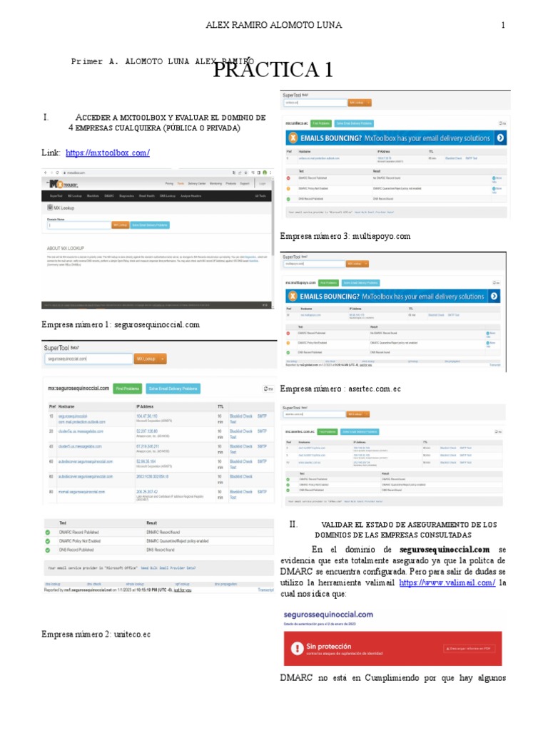 Practica 1 | PDF | Estándares de internet | Protocolos de red