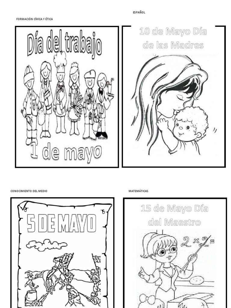 Portadas de mayo y efemérides escolares | PDF