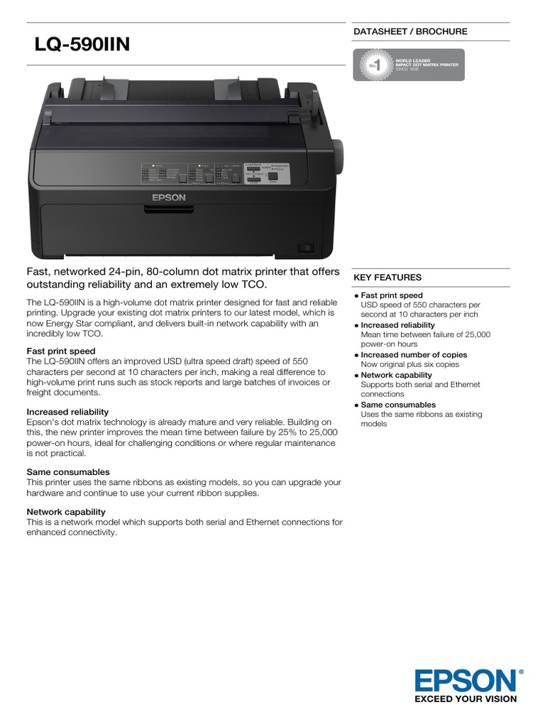 LQ 590iin | PDF | Printer (Computing) | Computer Engineering