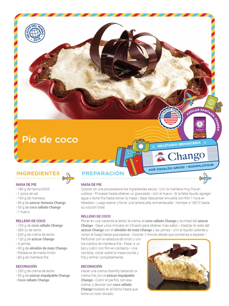 Pie de Coco | PDF | Crema | Alimentos