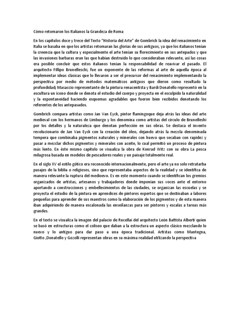 Cómo Retomar La Grandeza de Roma | PDF | Pinturas | Renacimiento