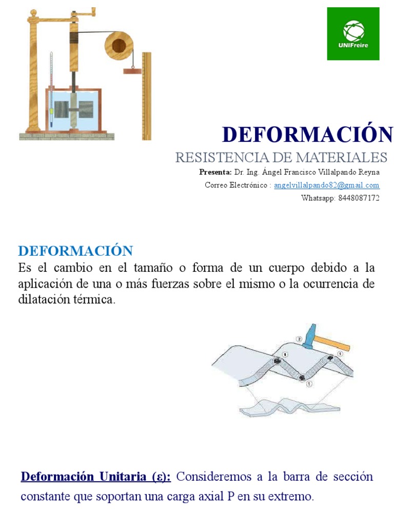 Resistencia de Materiales Tipos de Deformación | PDF | Deformación ...