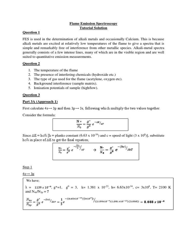 AAS and FES Tutorial Solutions PDF | PDF