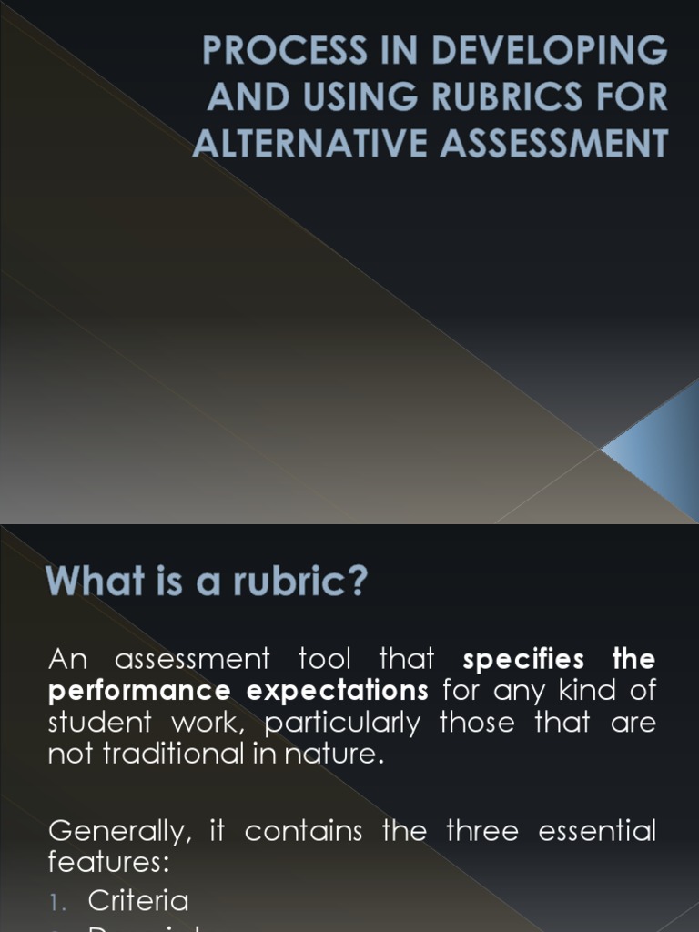 Analysis and Reporting of Assessment Data Using The Alternative Methods 1 3 | PDF | Rubric ...