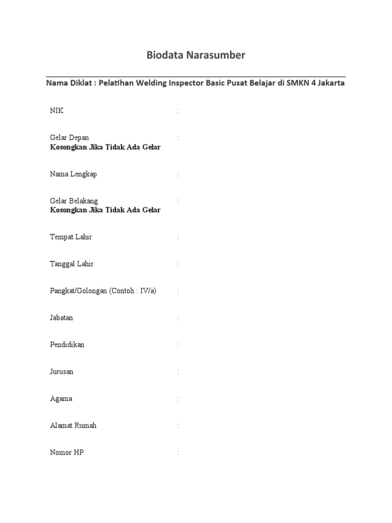 Biodata Narsum | PDF