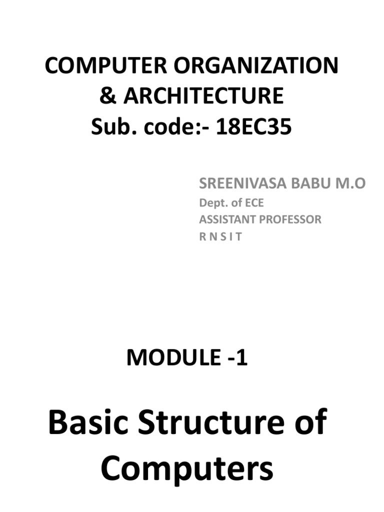 Mod 1 Pdf Computer Data Storage Programming
