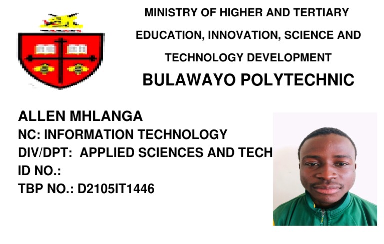 Bulawayo Polytechnic: Allen Mhlanga | PDF