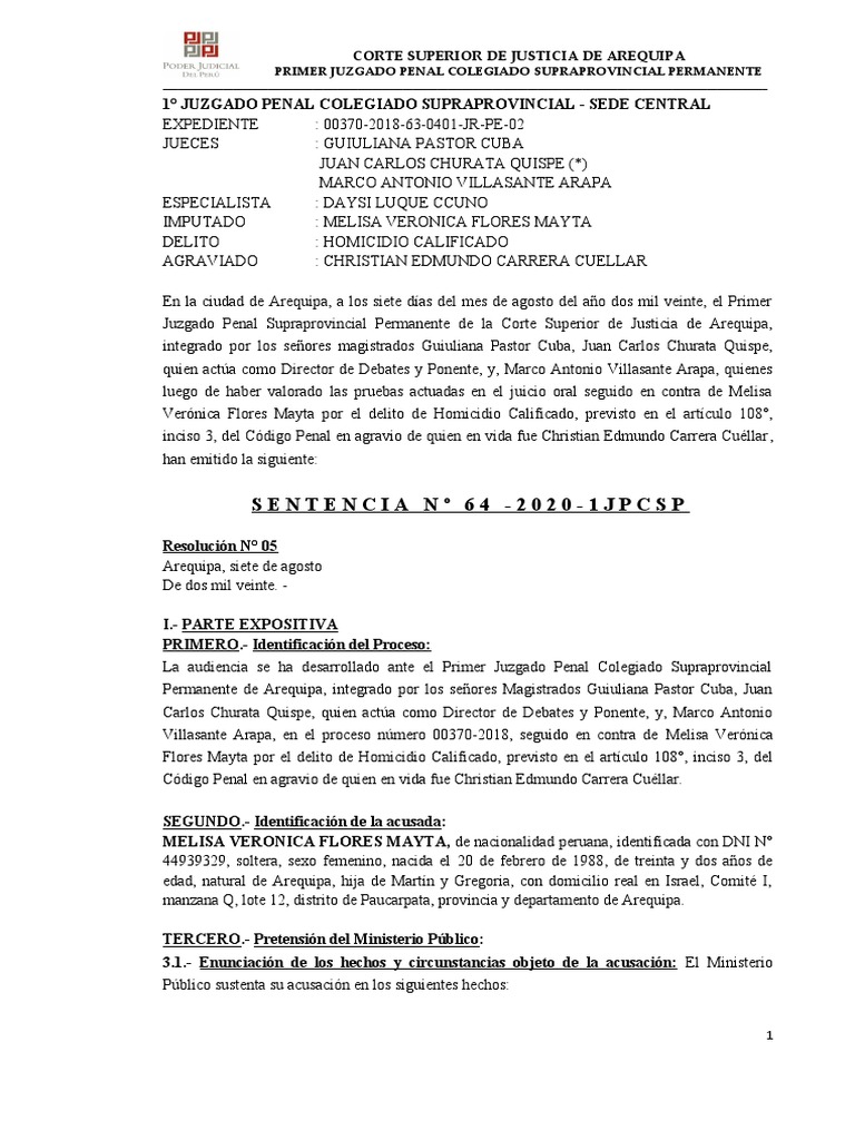 Modelo de Sentencia - Revisar | PDF