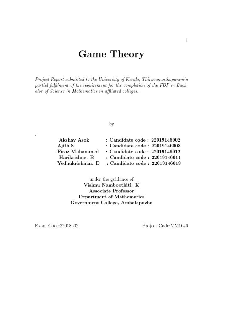 Game Theory Draftj PDF | PDF | Game Theory | Matrix (Mathematics)