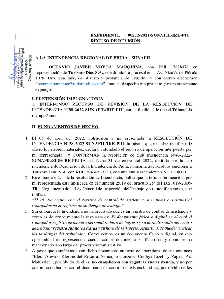 Revision Administrativa Sunafil | PDF | Gobierno | Justicia