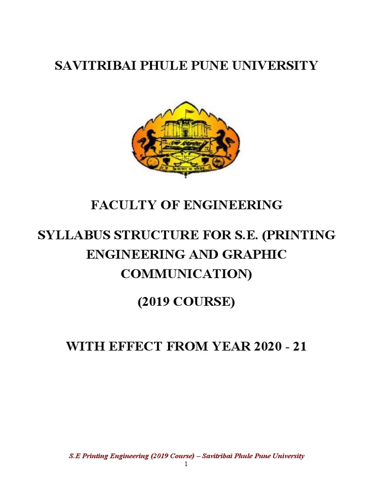 Syllabus S.E-Printing 2019-Course 20-05-2020 Final | PDF | Digital Electronics | Differential ...