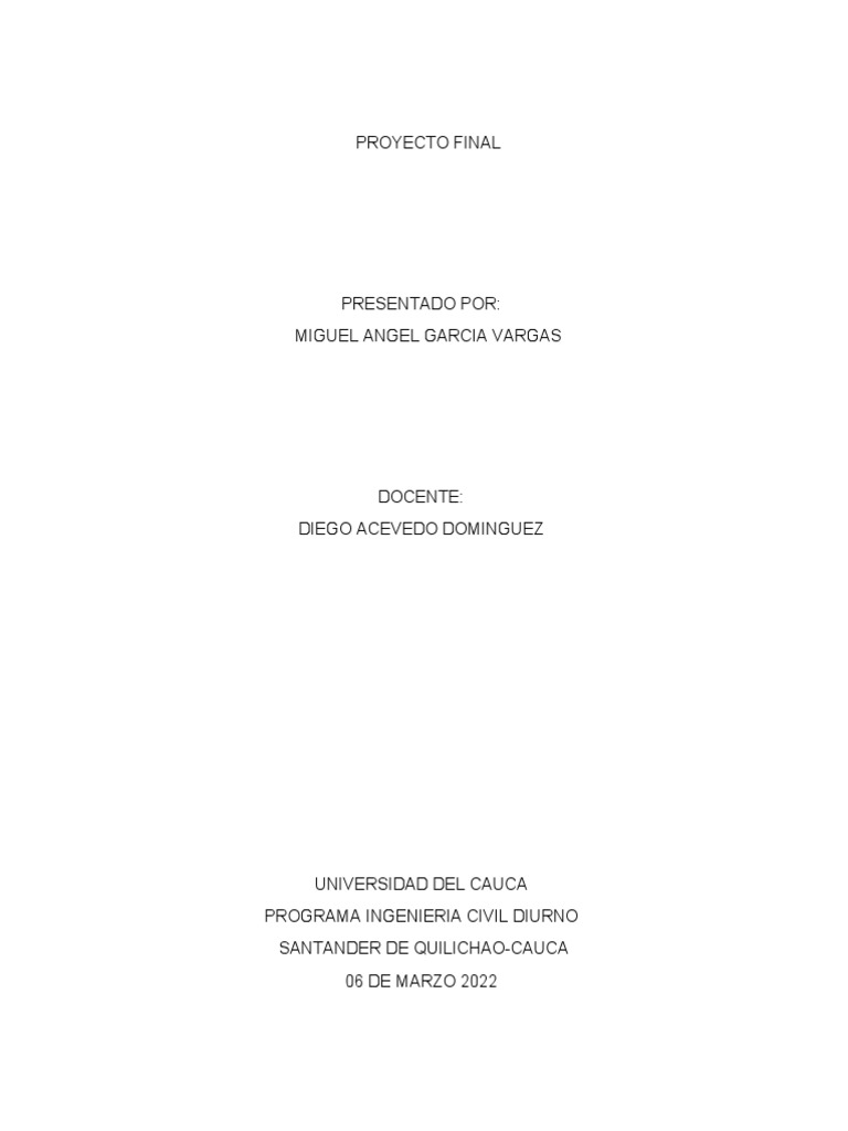 Informe Proyecto Final Topo | PDF