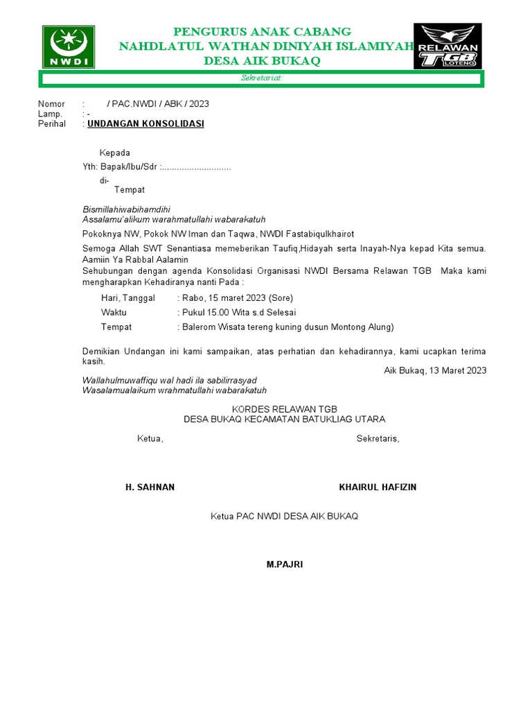 Undangan Relawan - Salin | PDF