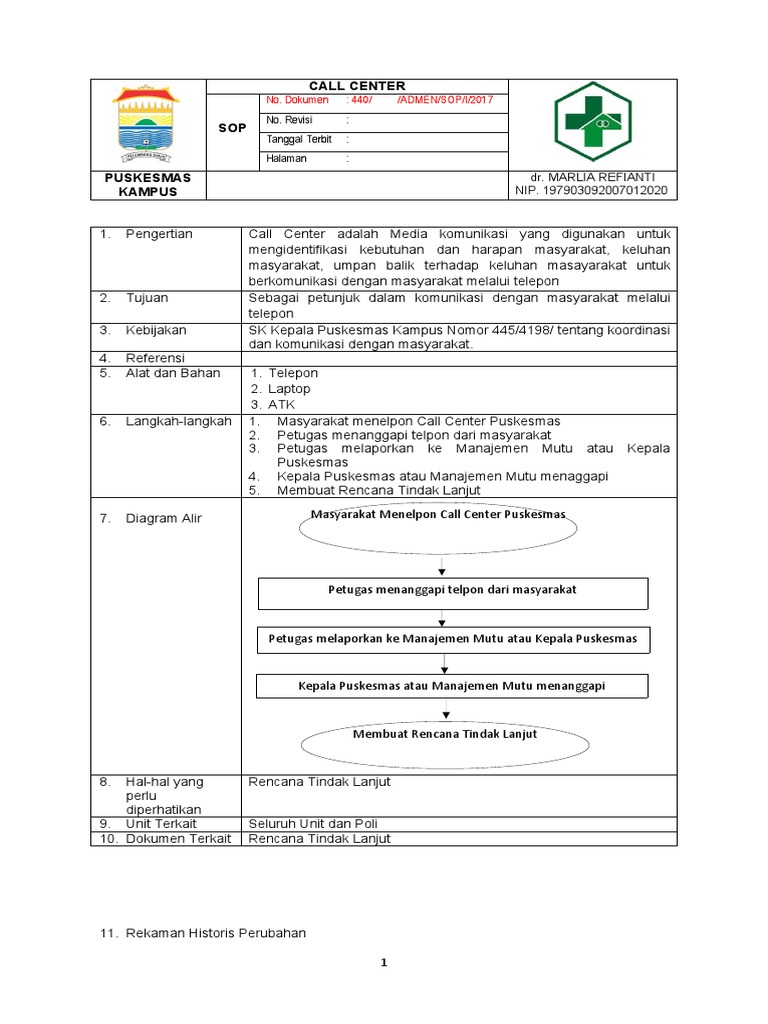 SOP Call Center | PDF