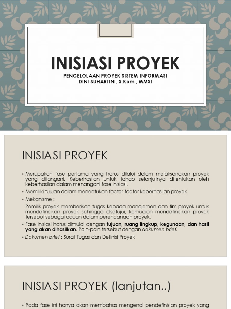 Inisiasi Proyek | PDF