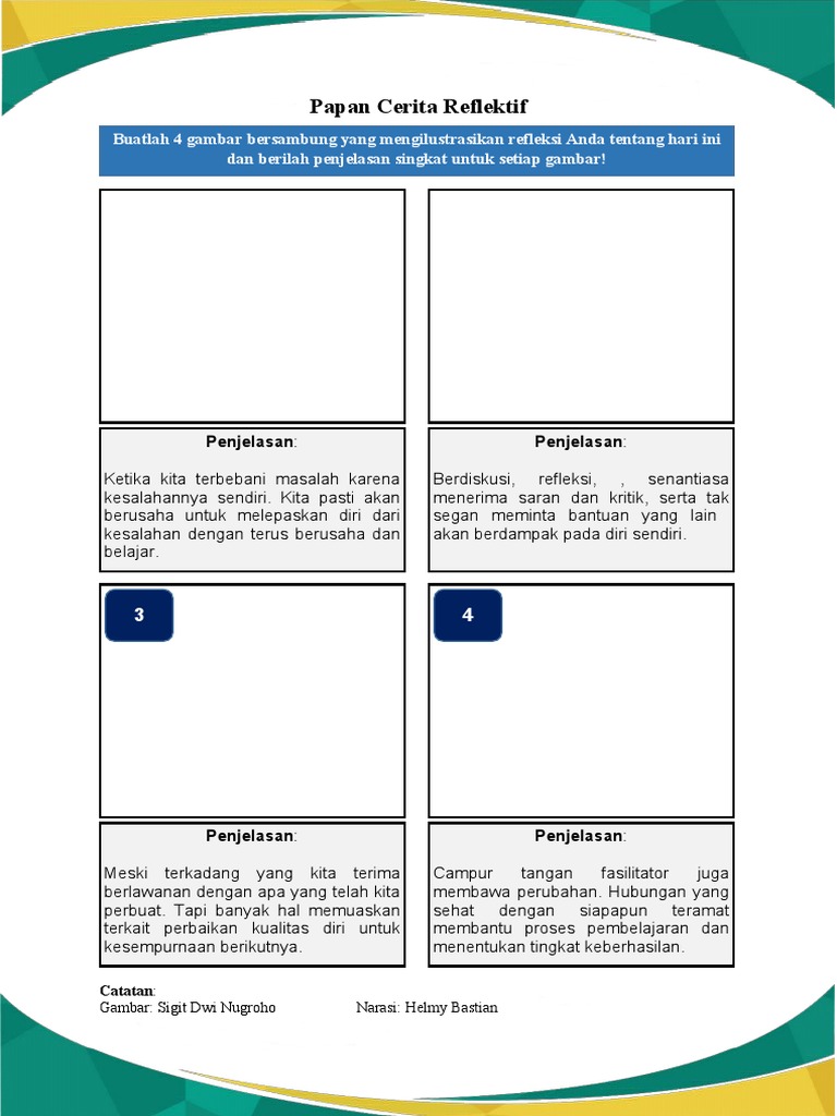 Refleksi Model Papan Cerita Reflektif | PDF