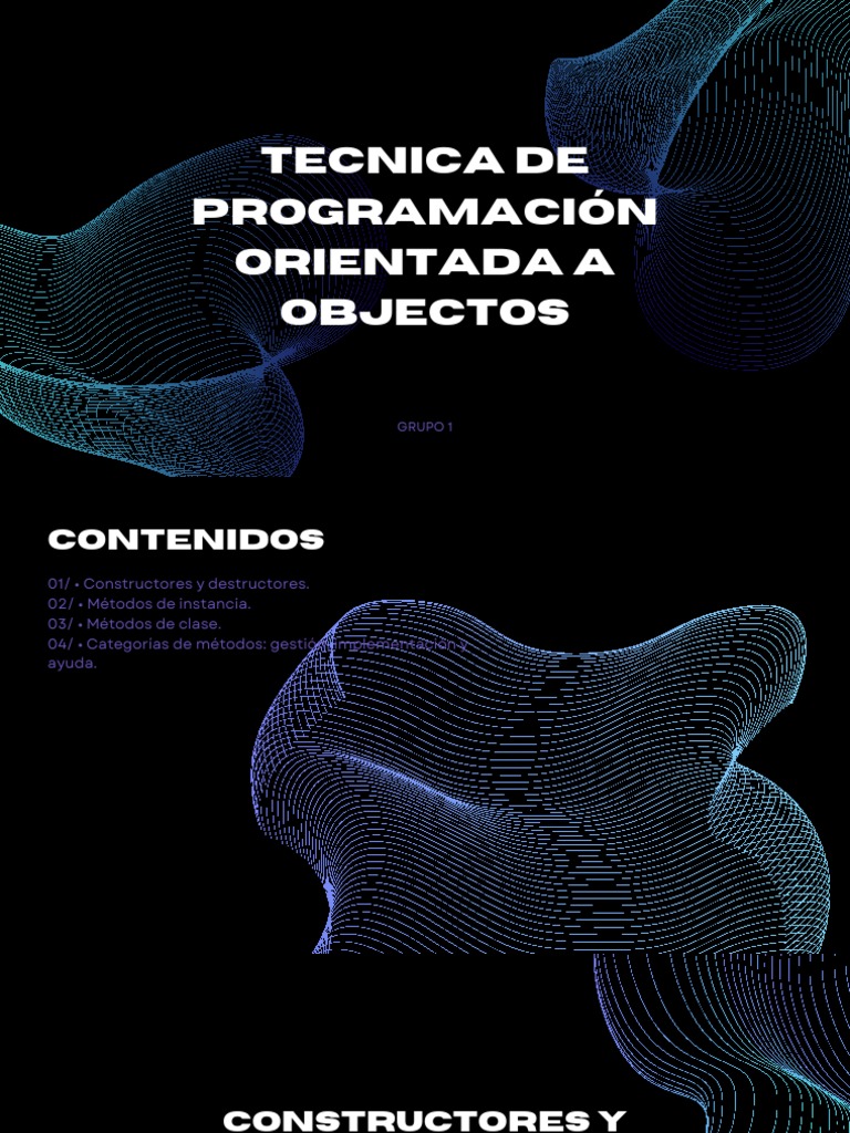Tecnica de Programación Orientada A Objectos PDF | PDF | Objeto ...