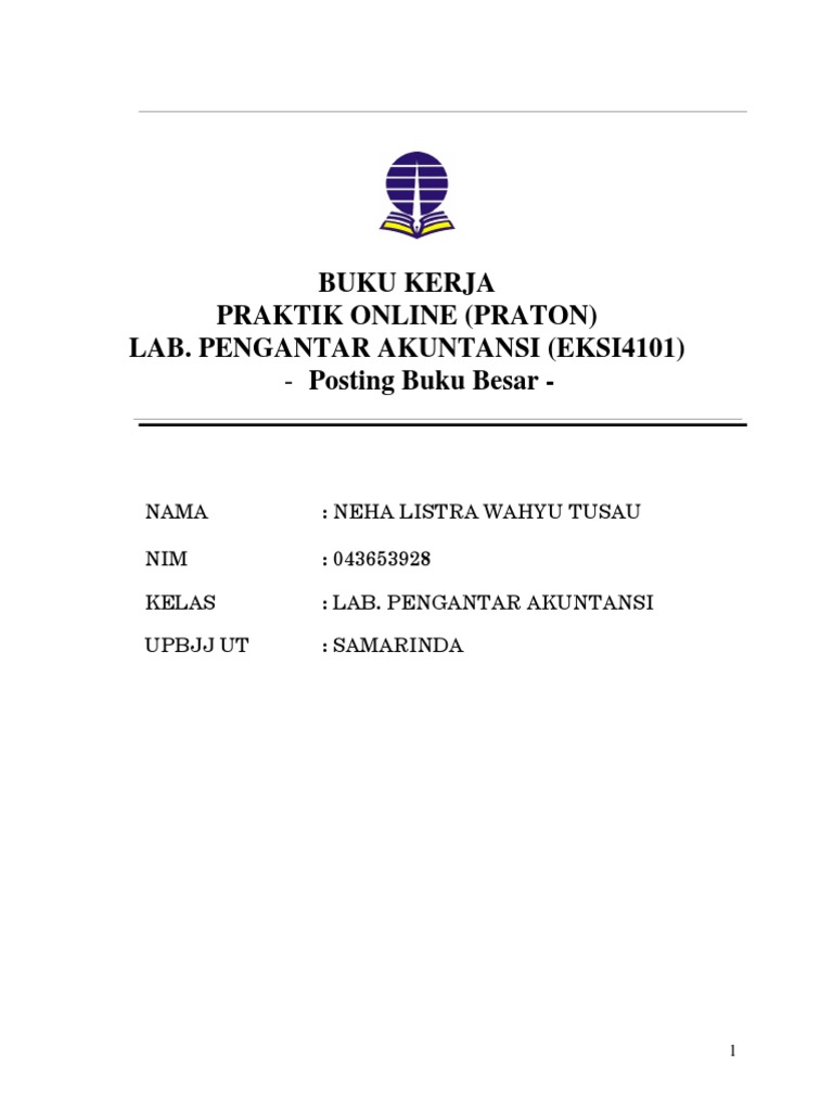 Buku Besar Akuntansi Praton | PDF | Bisnis | Pengelolaan Keuangan & Uang