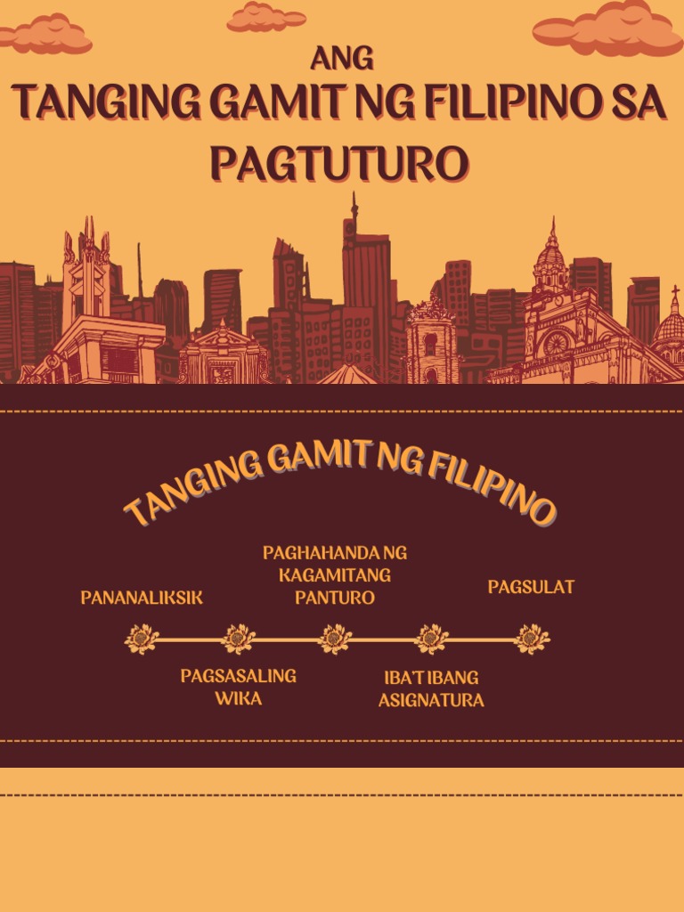 Tanging Gamit NG Filipino Sa Pagtuturo PDF | PDF