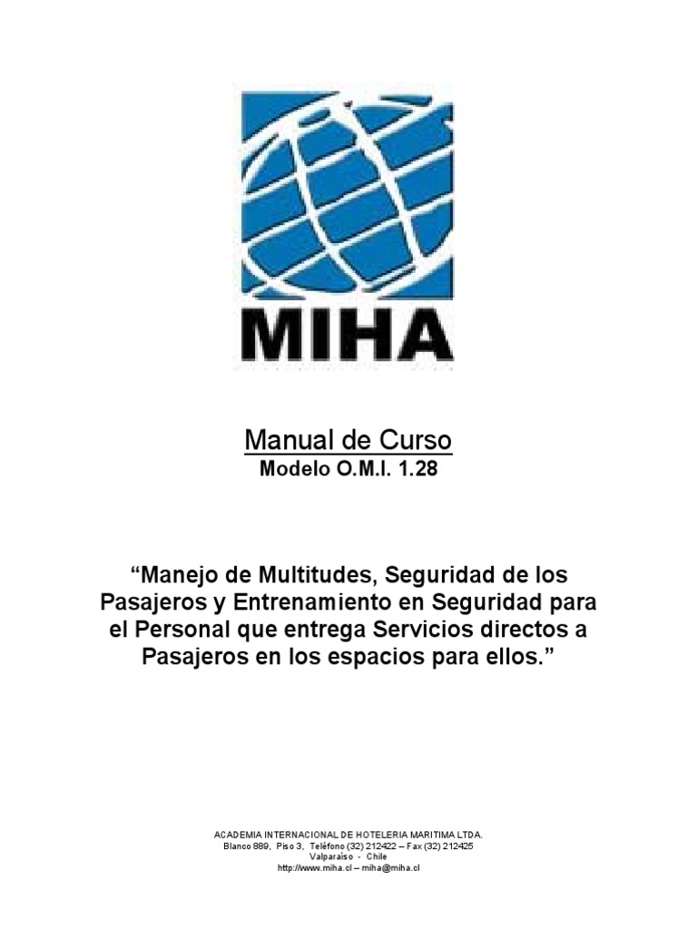 Manual Curso OMI 1.28 - Manejo de Multitudes PDF | PDF | Transporte ...