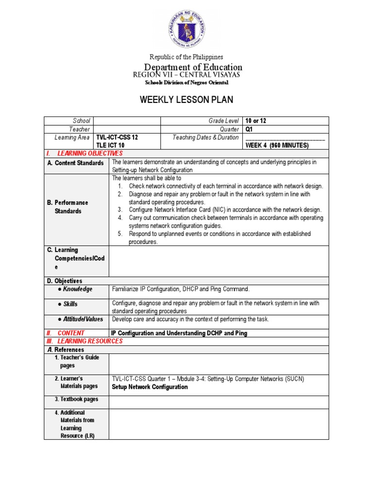 TVL-ICT-CSS-10 or 12-Q1 - Week 4 | PDF | Ip Address | Domain Name System