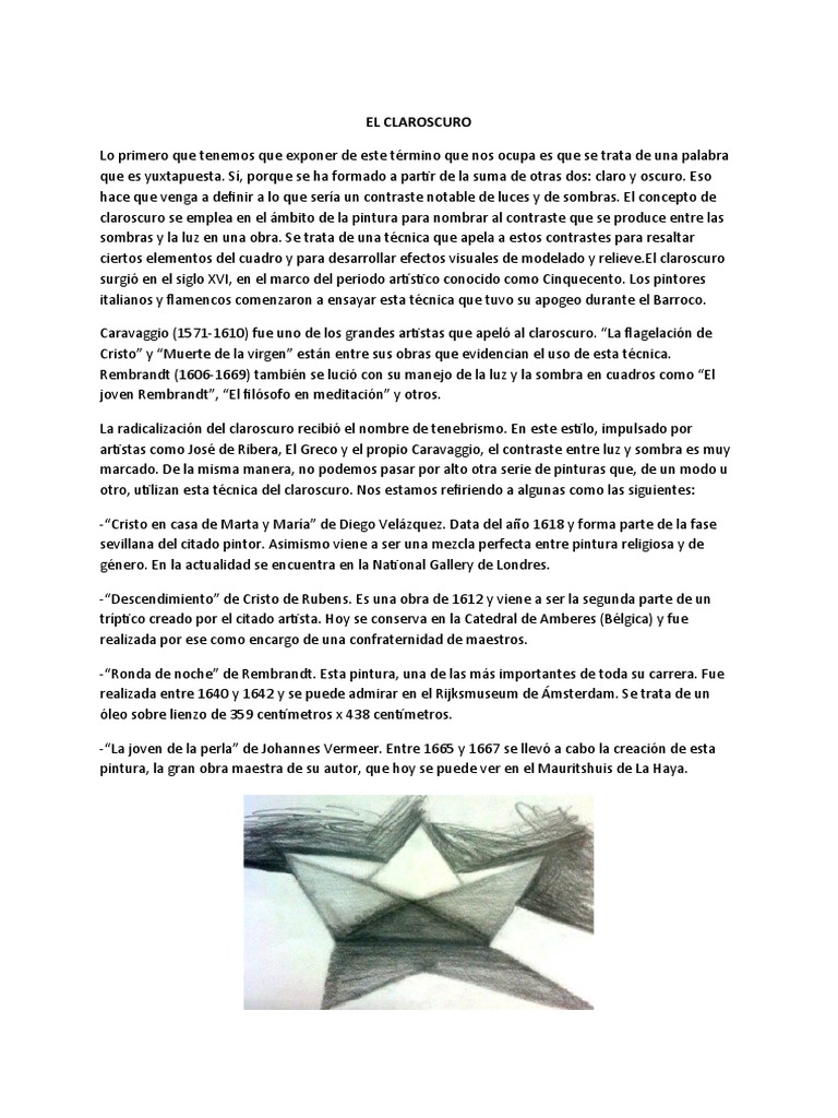 El Claroscuro | PDF | Rembrandt | Pinturas
