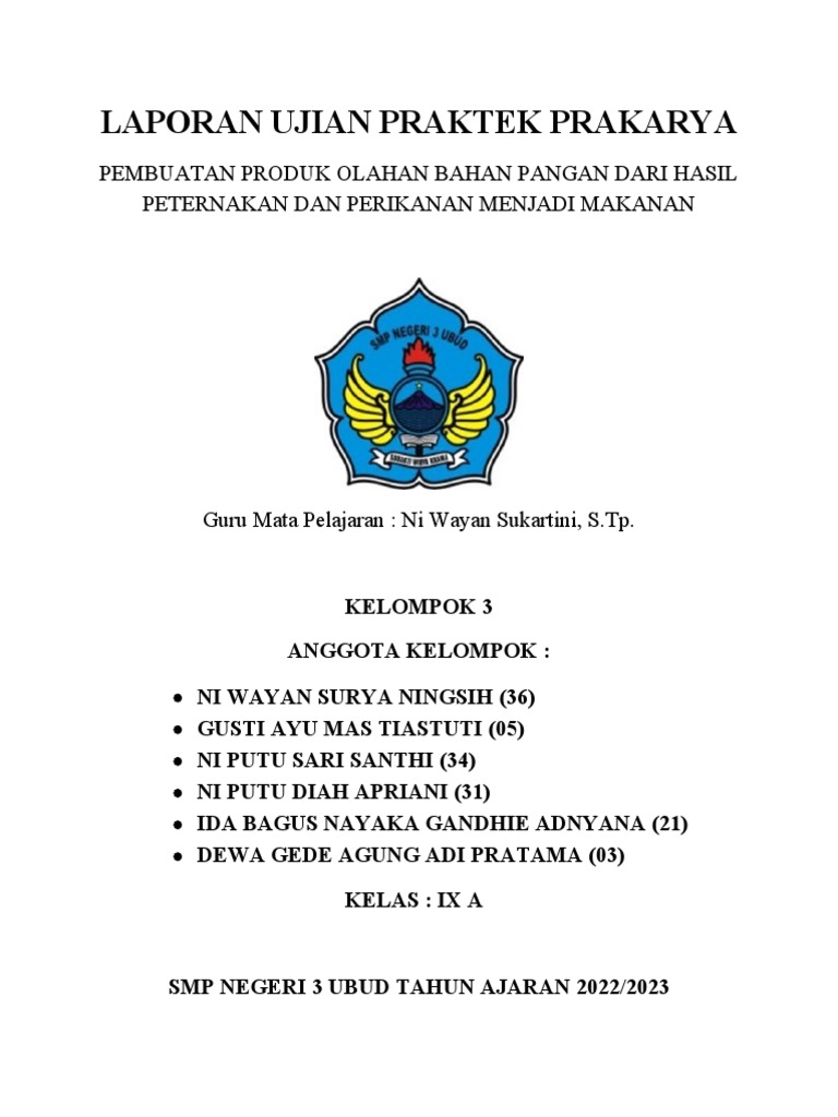 Laporan Ujian Praktek Prakarya Final | PDF