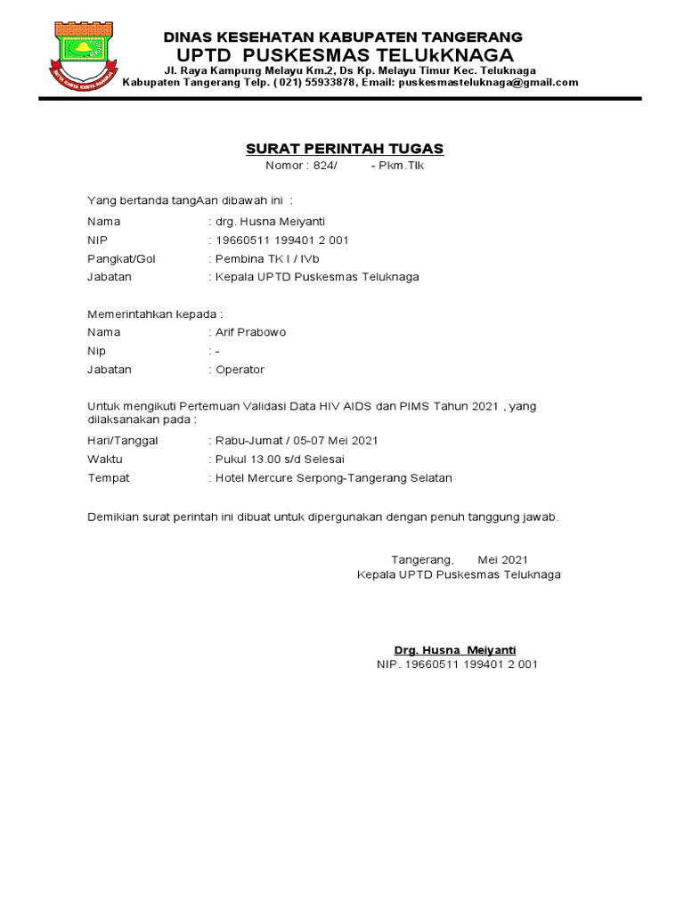 Surat Perintah Tugas 2022 | PDF